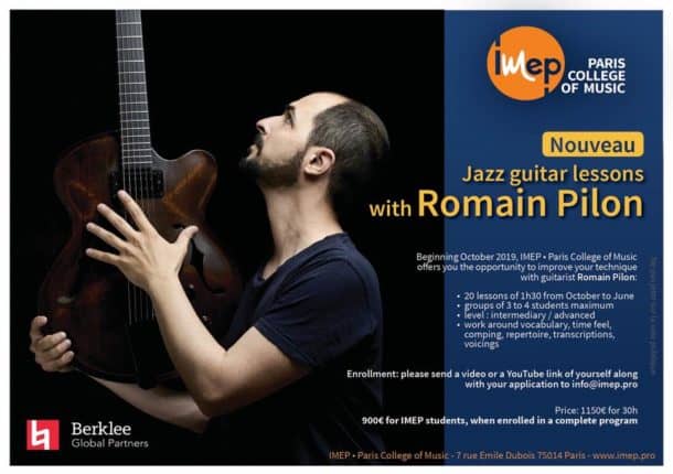 Jazz guitar lessons with Romain Pilon - IMEP