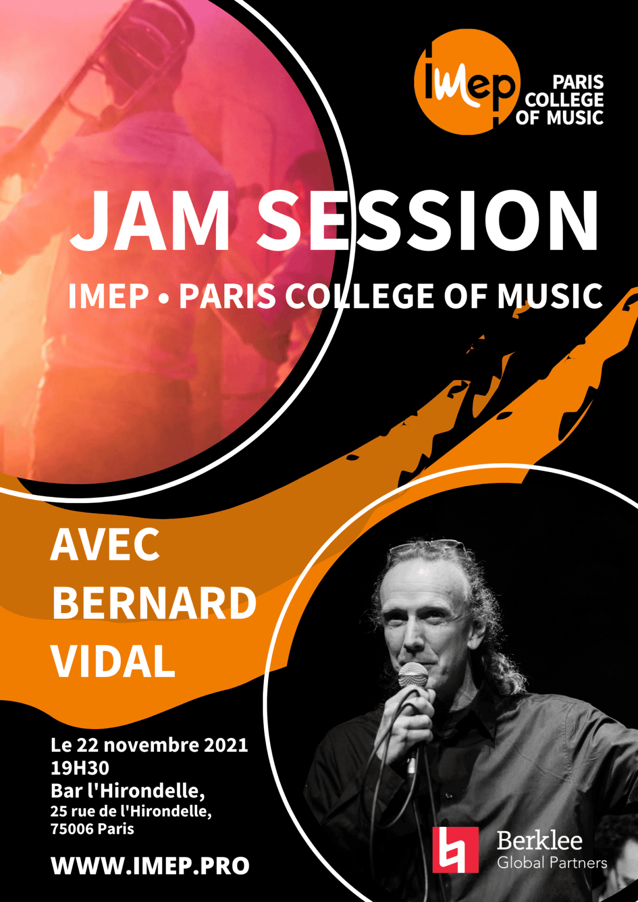 Bientôt la Jam Session IMEP de Bernard Vidal ! - IMEP · Paris College ...